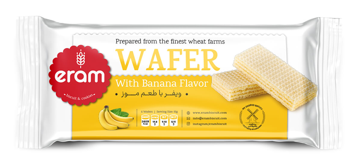 Wafer with banana flavor (70g) - بیسکویت ارم - کوکی ، ویفر و...
